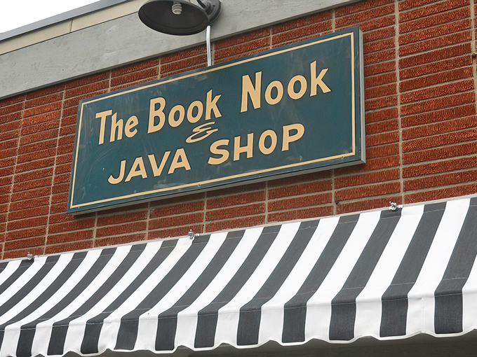 Not just a sign, but a promise of the perfect trifecta &ndash; books, coffee, and community waiting just beyond those doors.