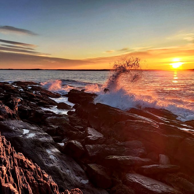 Sunset transforms the Giant Stairs into a golden spectacle &ndash; stick around late and you'll be rewarded with nature's finest light show.