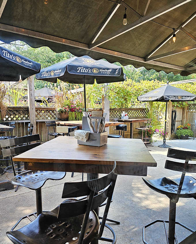 Summer dining on the patio offers a perfect Minnesota trifecta: fresh air, cold drinks, and the knowledge that winter is temporarily defeated.