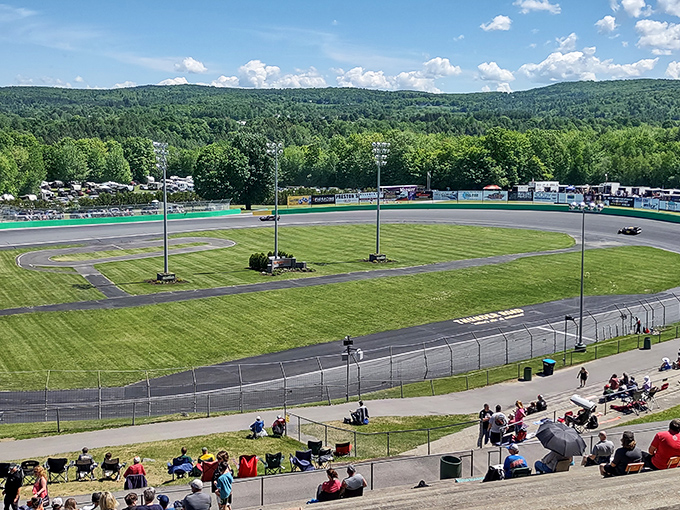 Thunder Road's race track offers high-octane entertainment just outside town, where precision driving mirrors stonecutting's exactitude.