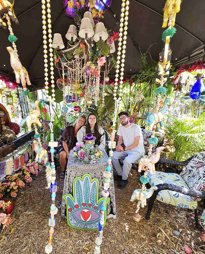 Happy visitors soaking in the magic from the best seat in the house. Their expressions say it all: "Is this real life?"