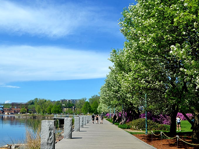 Waterfront boardwalks invite leisurely strolls with mountain views &ndash; Lake Champlain's beauty is Burlington's best free attraction.