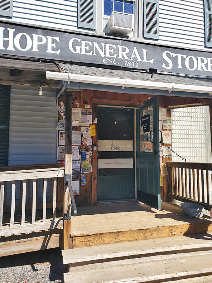 The green door with "hope" painted across it invites visitors to step across the threshold between being tourists and becoming temporary neighbors.