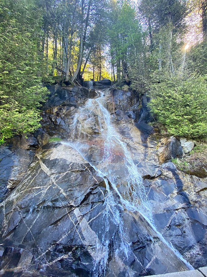 Mountain waterfalls adding their own soundtrack to Lake Willoughby's already impressive resume of natural wonders worth bragging about.