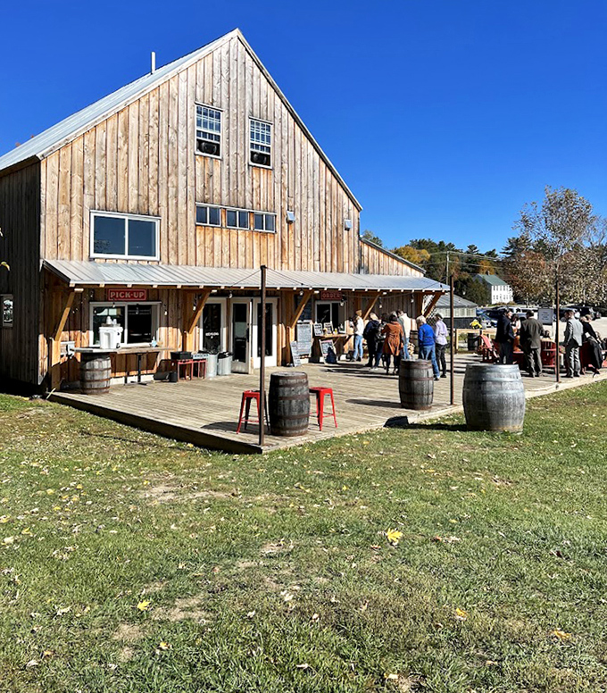 The barn's weathered exterior stands proudly against Maine's sky &ndash; a beacon for those seeking authentic experiences in an increasingly homogenized world.