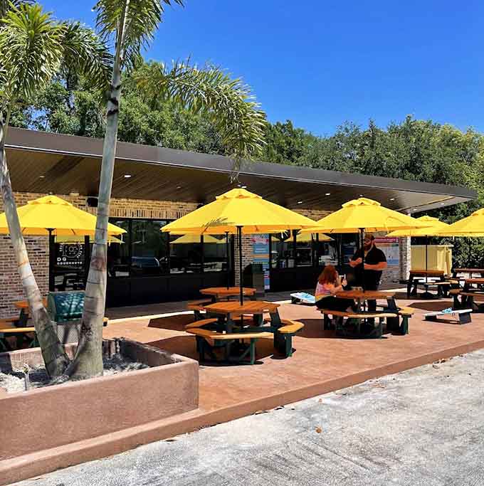 Those picnic tables have witnessed countless sugar-fueled conversations and the kind of contentment only fresh doughnuts can inspire.