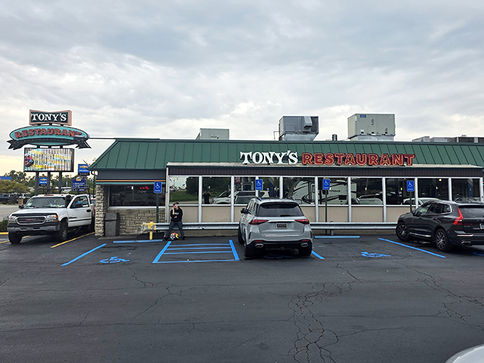 A full parking lot tells the story: people drive from miles around to experience the legend that is Tony's, where portion control is just a suggestion.