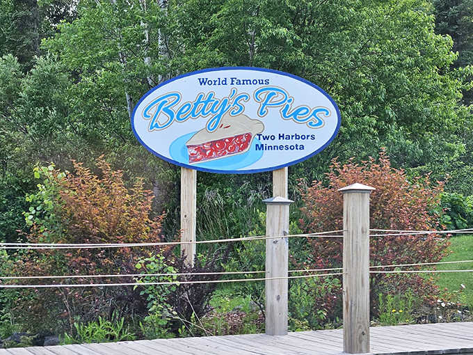 Signage "World Famous" isn't just marketing &ndash; it's a promise Betty's delivers on with every flaky, fruity slice.