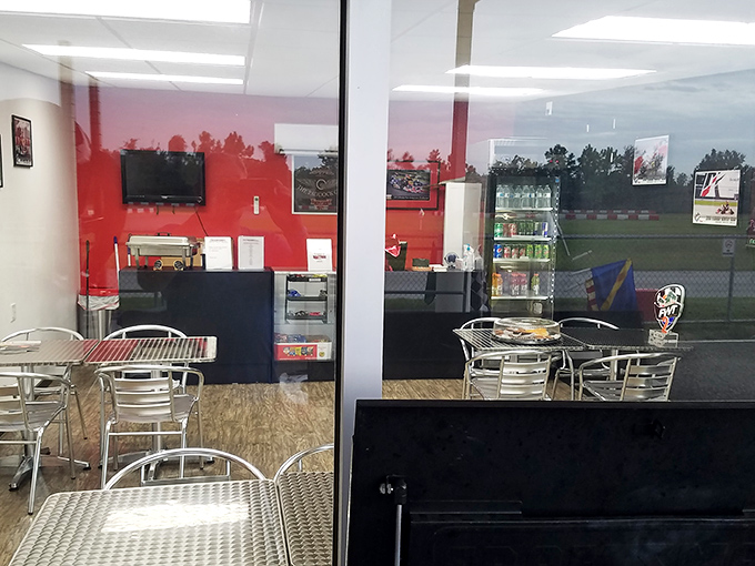 Refueling station: Where racers debate strategy, relive their best turns, and consume enough caffeine to ensure maximum jitteriness for their next session.