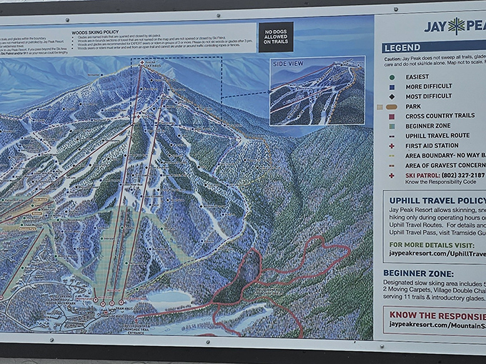 When you're ready to trade water for snow, Jay Peak's impressive trail map reminds you there's a whole mountain of adventure waiting outside.