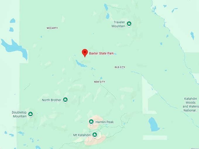 16. baxter state park map