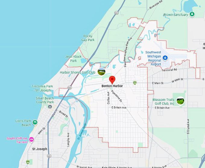 16. benton harbor map