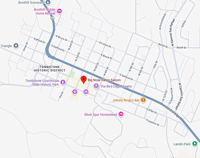 16. big nose kate's saloon map