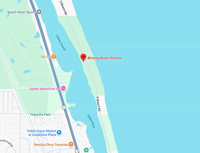 16. blowing rocks preserve map