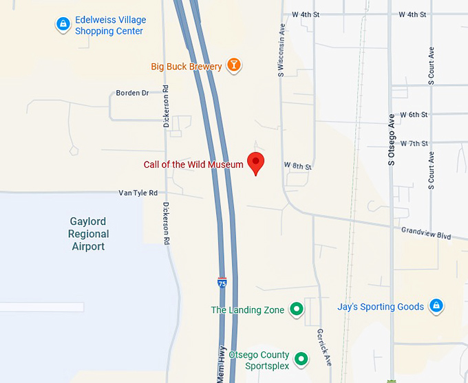 16. call of the wild museum map