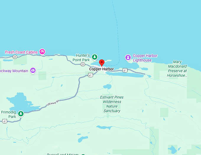 16. copper harbor map