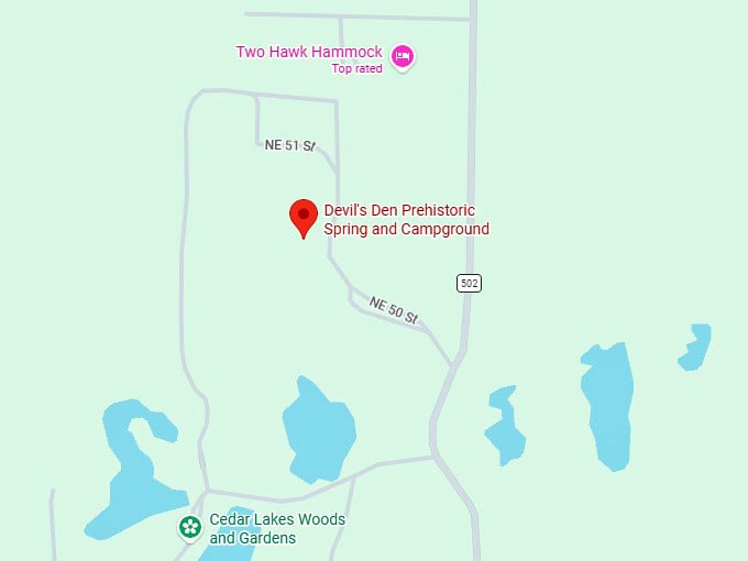 16. devil's den prehistoric spring and campground map
