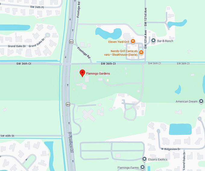 16. flamingo gardens map