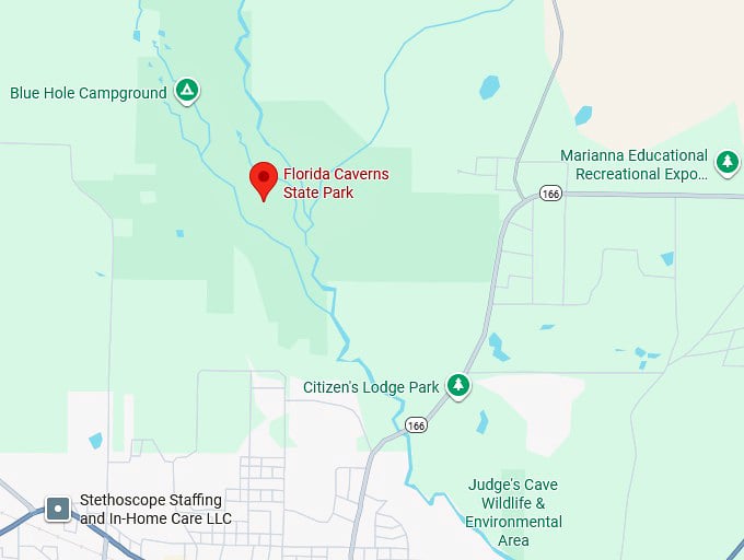 16. florida caverns state park map