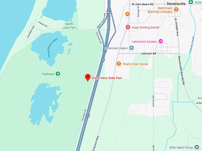 16. grand mere state park map