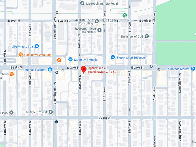 16. ingebretsen's scandinavian gifts & foods map