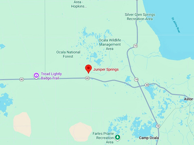 16. juniper springs map