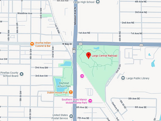 16. largo central railroad map