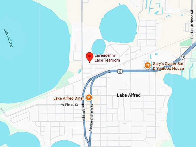 16. lavender n' lace tearoom map