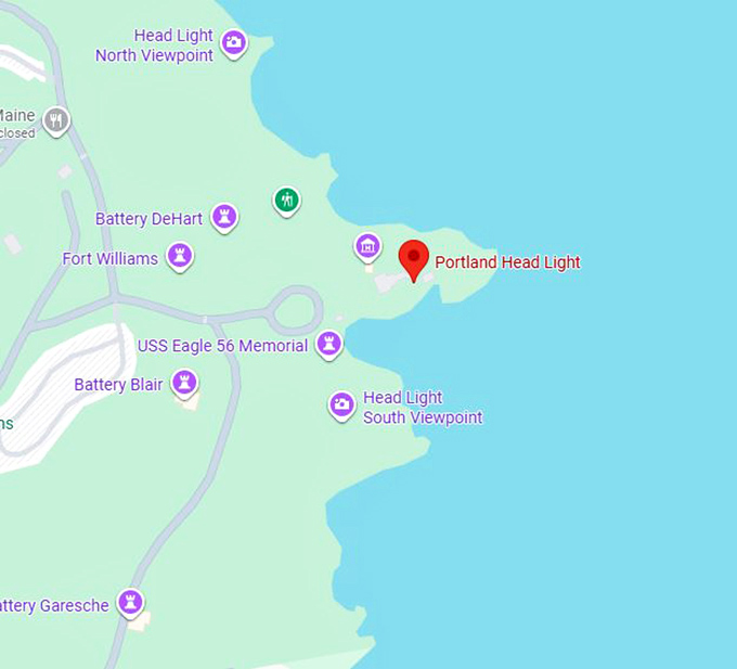 16. portland head light map
