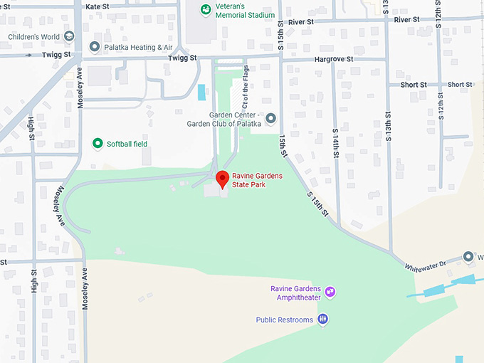 16. ravine gardens state park map