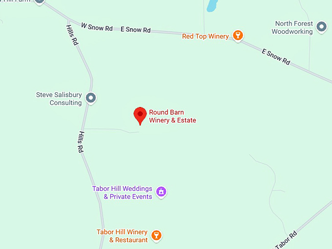 16. round barn winery map
