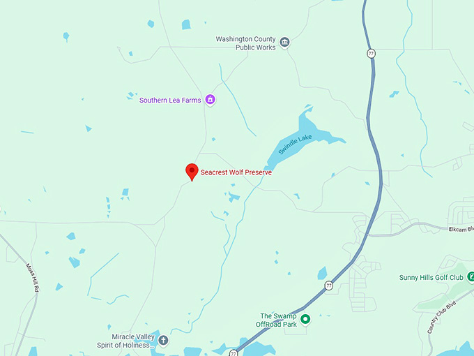 16. seacrest wolf preserve inc. map