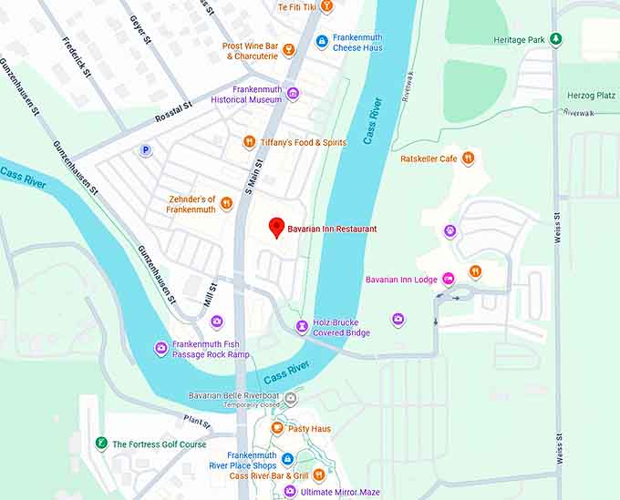 16. the bavarian inn restaurant map