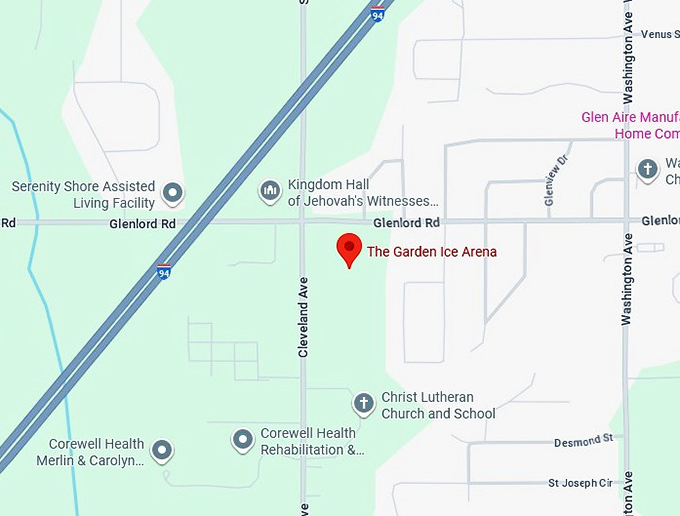 16. the garden ice arena map