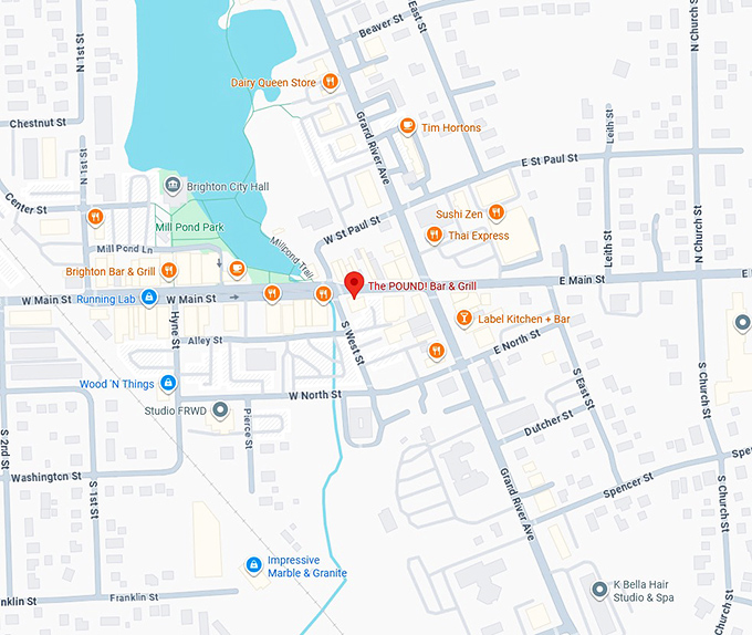 16. the pound! bar & grill map