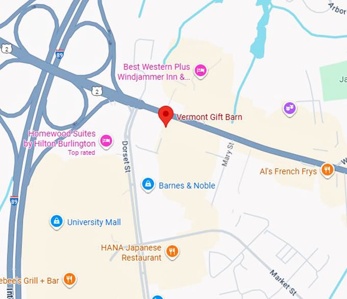 16. the vermont gift barn map