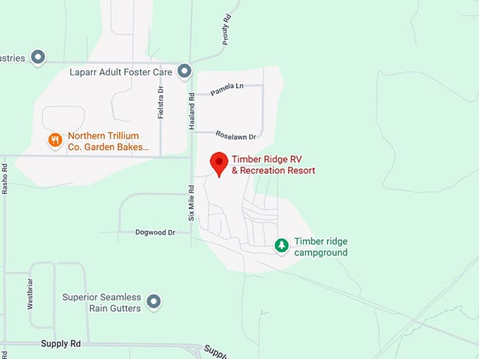 16. timber ridge rv & recreation resort map