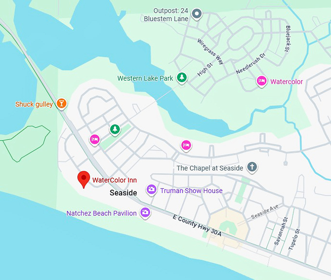 16. watercolor inn map