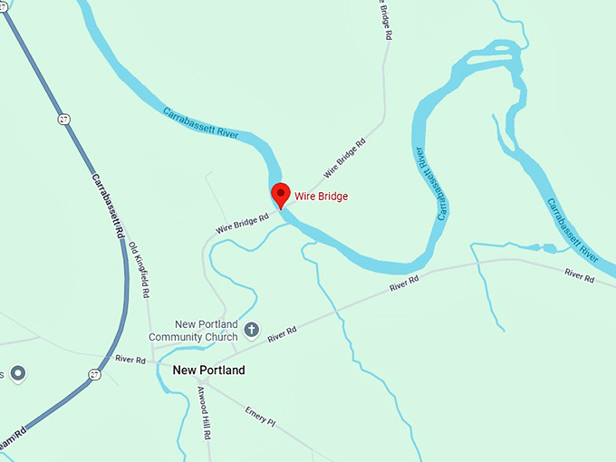 16. wire bridge in new portland map