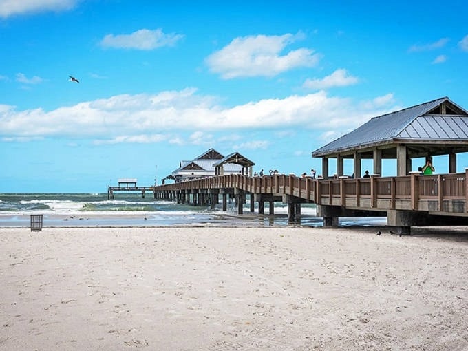 Pier 60 stretches into the Gulf like a runway for spectacular sunsets, where daily celebrations turn nature's show into a community party.