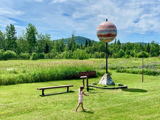 Jupiter? Saturn? Nope, just a perfect scale model of our solar system stretching 40 miles across northern Maine.