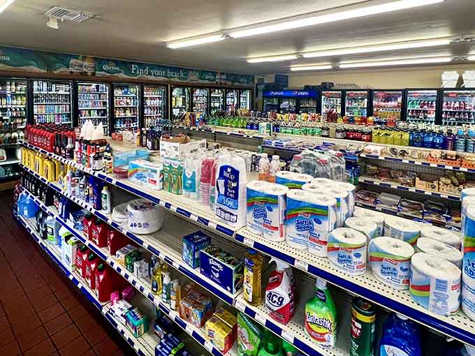 Inside Pearl Country Store, you can stock up on road trip essentials between bites of brisket.
