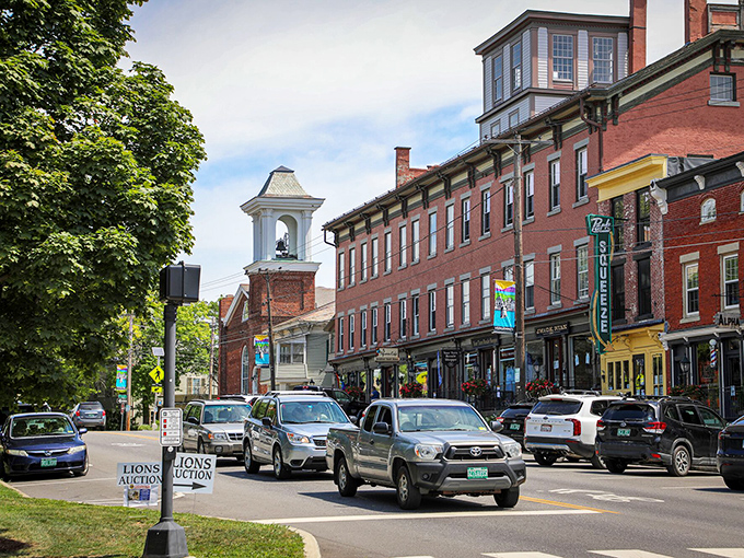 Downtown Vergennes feels like a movie set come to life, where brick buildings and charming storefronts create a Norman Rockwell scene.