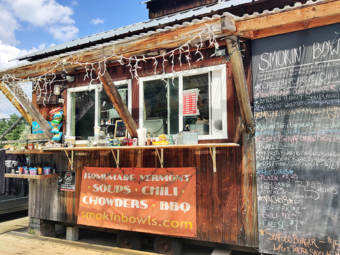 String lights and handwritten menus create the perfect Vermont vibe&mdash;like a lumberjack decided to open a five-star restaurant in miniature.