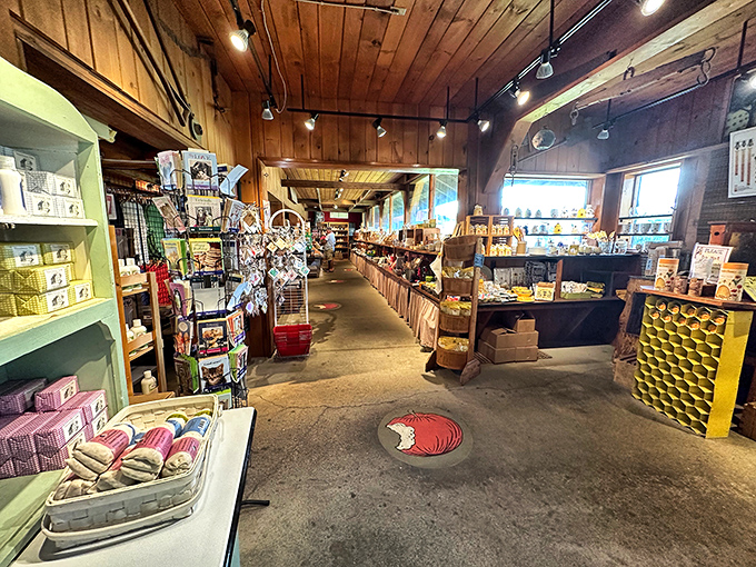 Step inside this apple wonderland and discover a treasure trove of Vermont-made goodies lining rustic wooden shelves, beckoning hungry visitors like a siren song.
