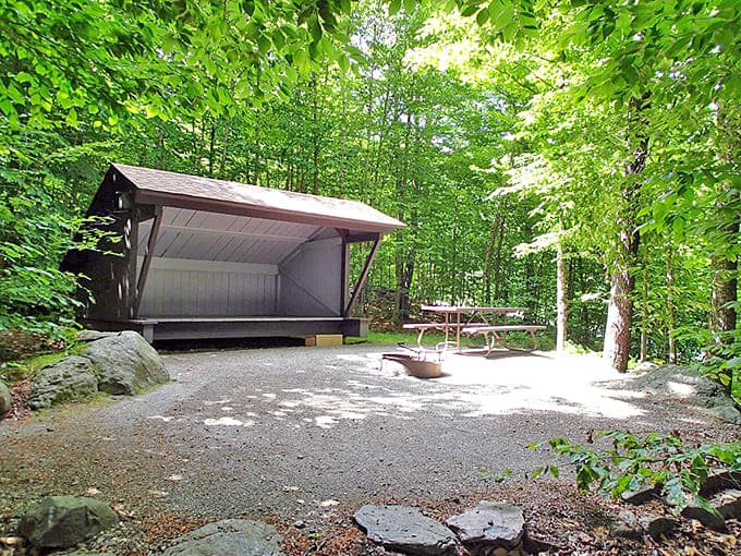 These lean-to shelters offer just enough civilization to keep you comfortable while maintaining that authentic "roughing it" vibe your friends will be impressed by.