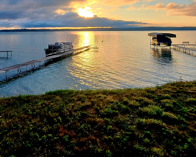 Where wooden docks meet waters so clear you'll wonder if they're even there. Nature's optical illusion at its finest.