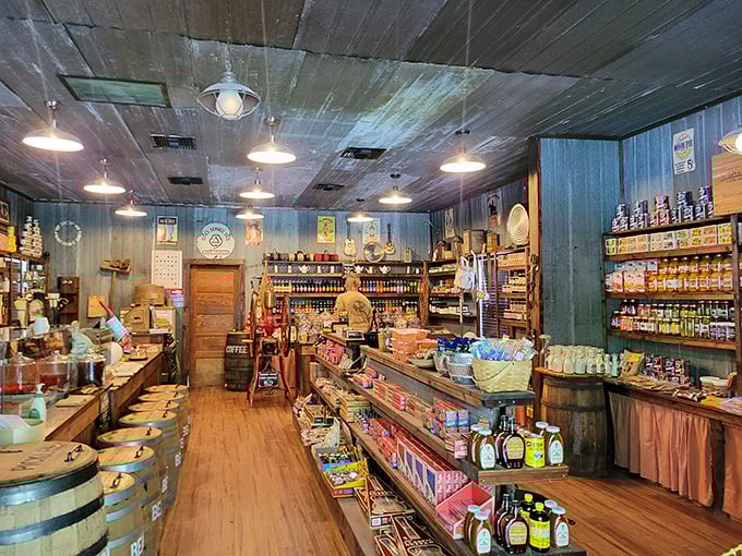 Narrow aisles packed with history – where shopping isn't just a transaction but a journey through America's culinary and household past.