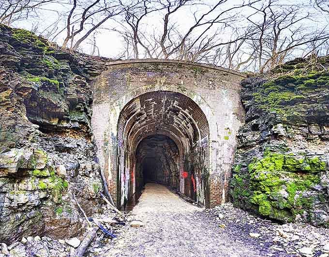 Time stands still at this brick-faced portal where 19th-century engineering meets modern-day adventure seekers.