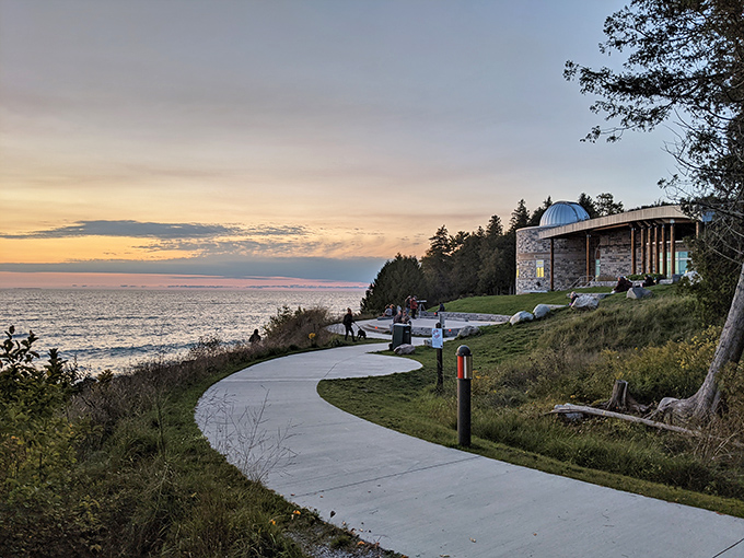 The Event Center blends seamlessly into the landscape, a modern outpost for stargazers that respects the darkness it celebrates.